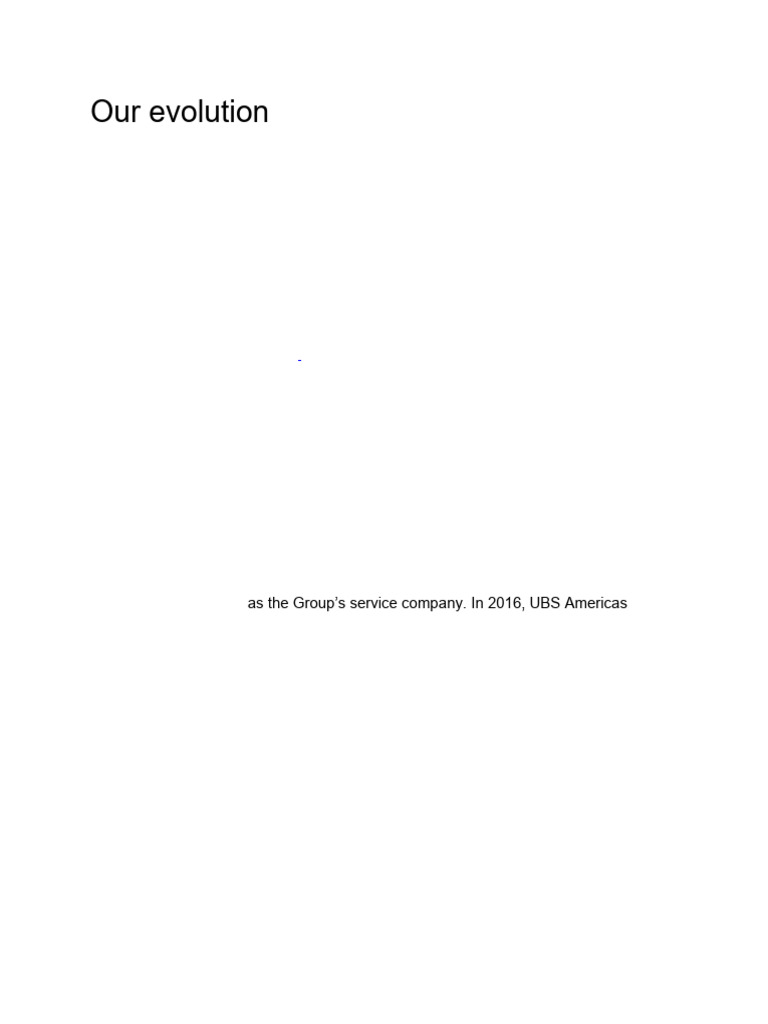 Ubs Evolution Public Report | PDF | Ubs | Financial Services