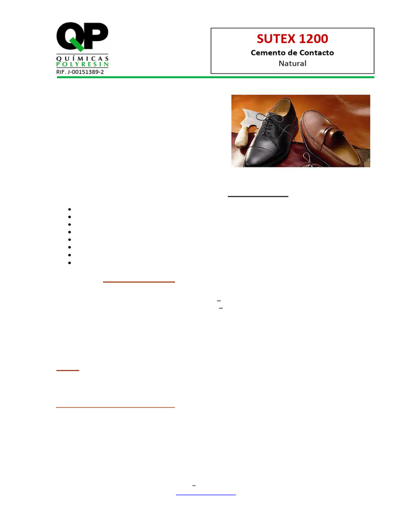 Cemento de Contacto SUTEX 1200 Natural | PDF | Cemento | Materiales