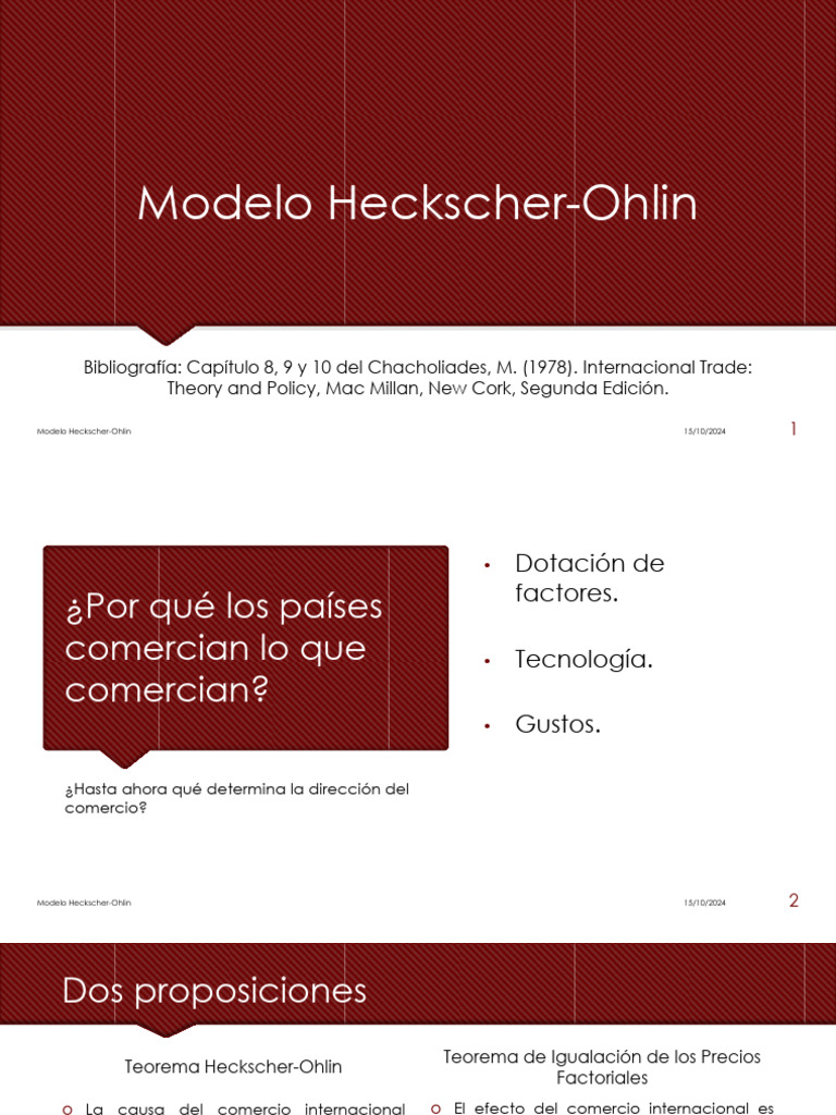 Teoría Heckscher-Ohlin y Comercio Internacional | PDF | Ciencias ...