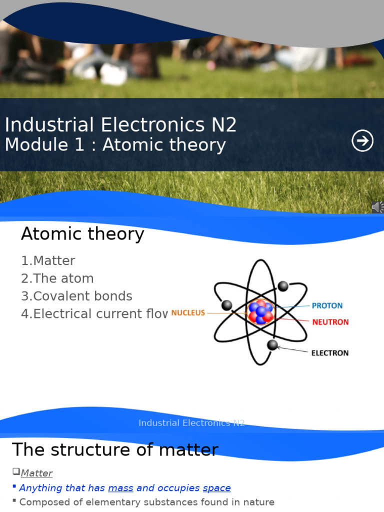 Atomic Theory in Industrial Electronics | PDF | Ion | Atoms
