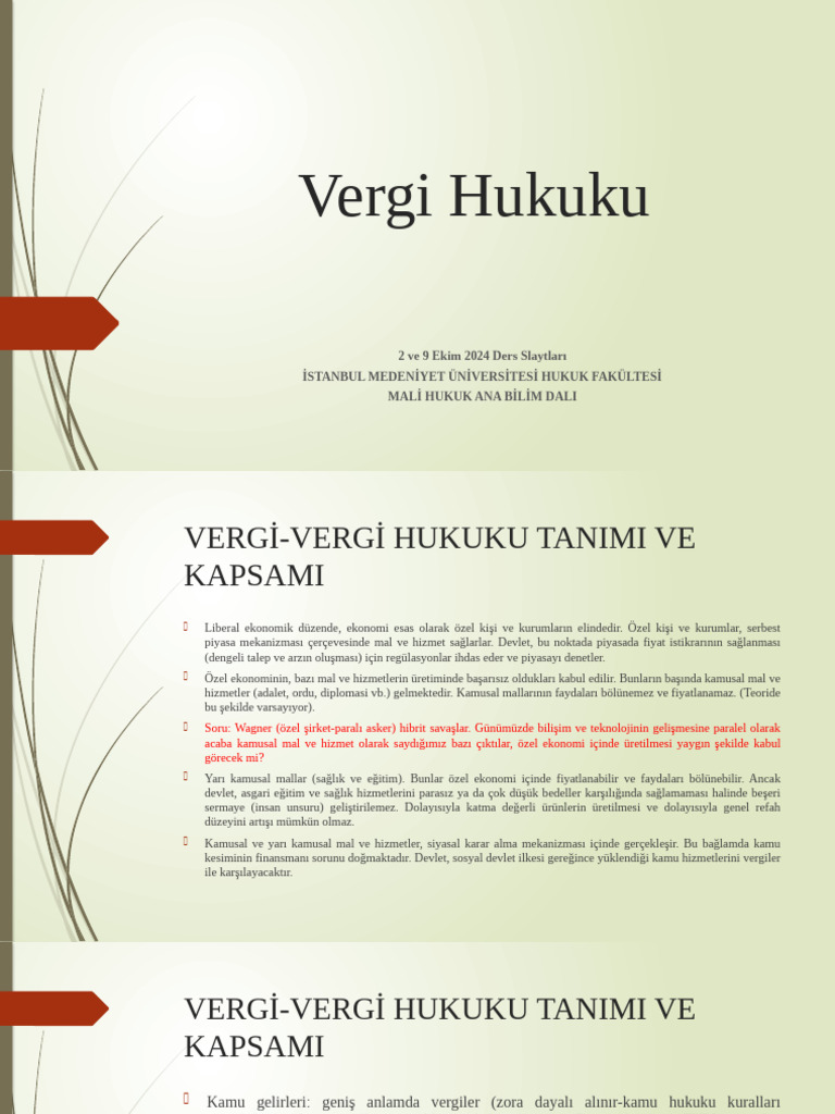 Vergi Hukuku | PDF