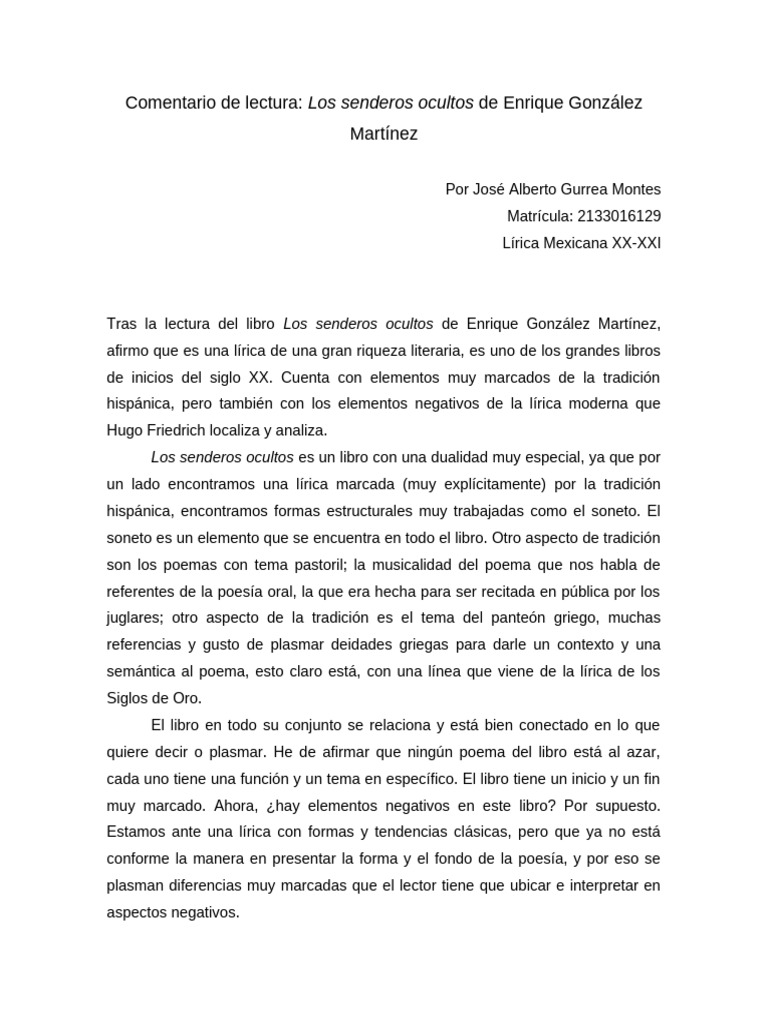 Análisis de "Los senderos ocultos" | PDF | Realidad