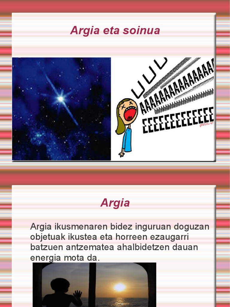 Argia Eta Soinua Azalpena | PDF