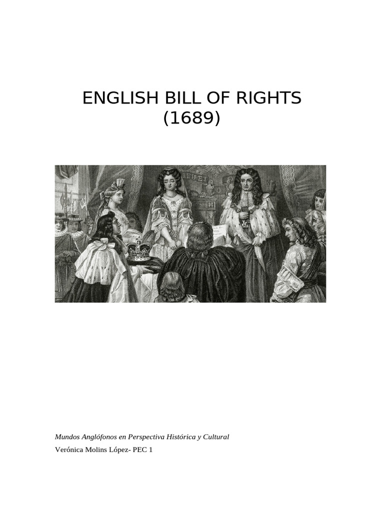 Verónica Molins López-English Bill of Rights-Analysis | PDF | United ...