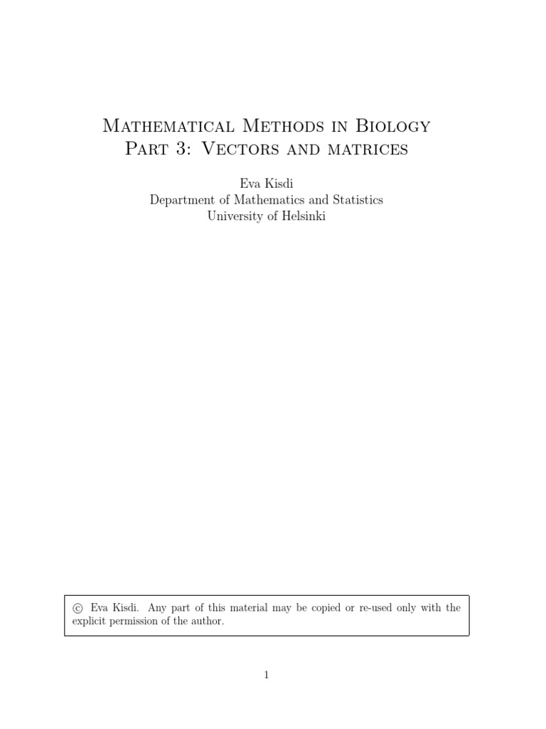 Part3_lecturenotes | PDF | Matrix (Mathematics) | Determinant