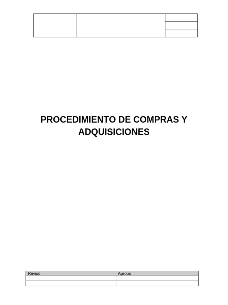 Procedimiento de Compras | PDF | Business | Calidad (comercial)