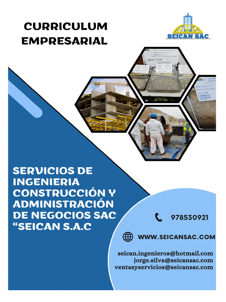 CV EMPRESARIAL - SEICAN SAC ENERO 2024 | PDF | Business | Calidad (comercial)