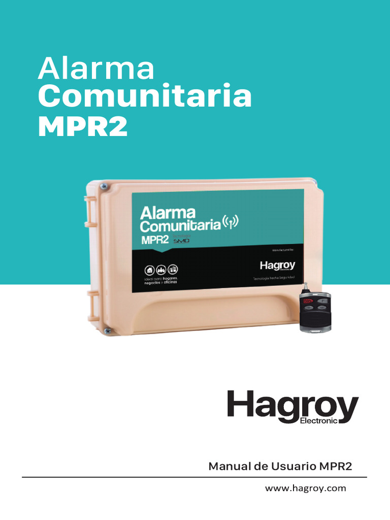 Manual de Usuario Alarma MPR2 | PDF