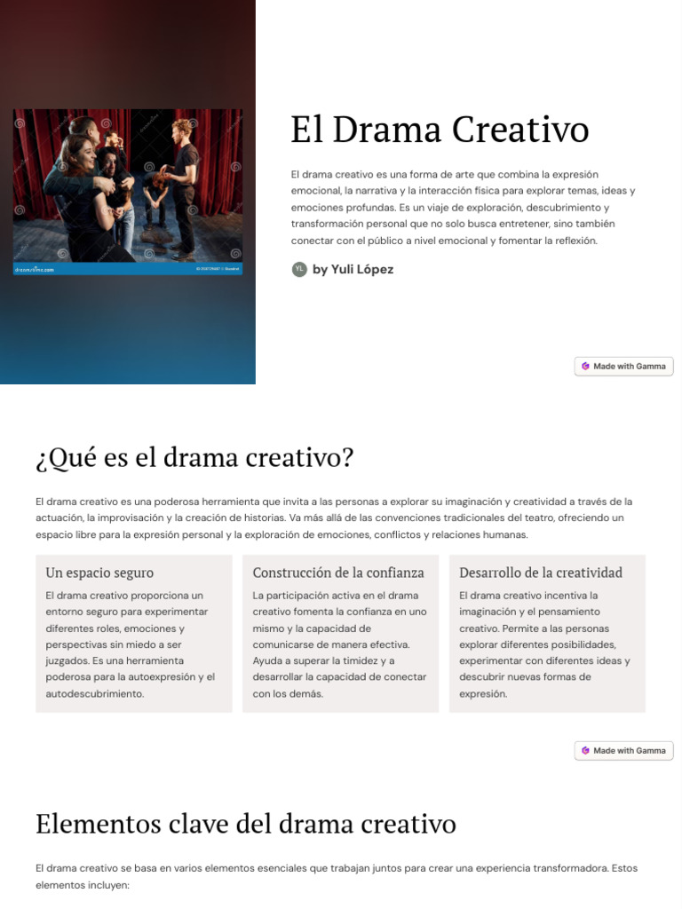 El Drama Creativo | PDF | Las emociones | Improvisación