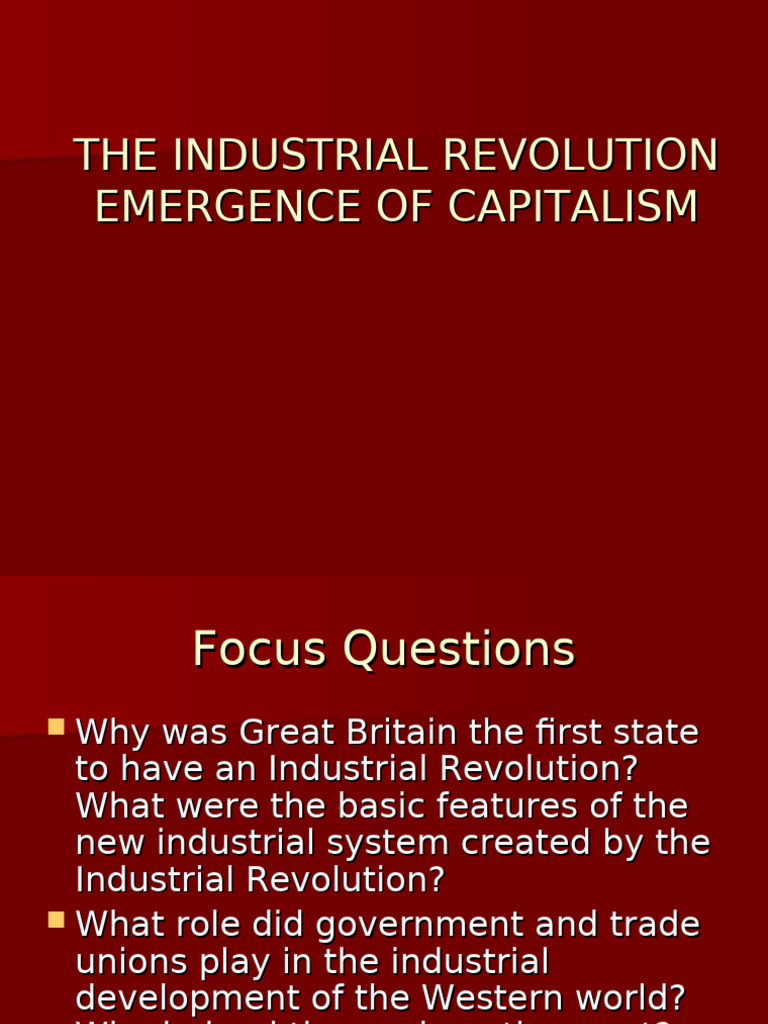 Industrial Revolution and Capitalism Insights | PDF | Industrial ...