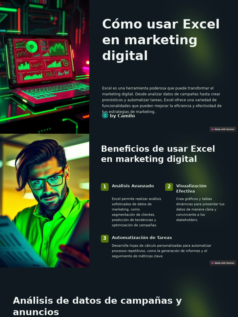 Como Usar Excel en Marketing Digital | PDF | Publicidad digital | Marketing