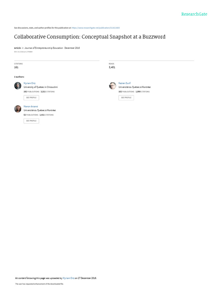 Collaborative consumption | PDF | Economies | Business Economics