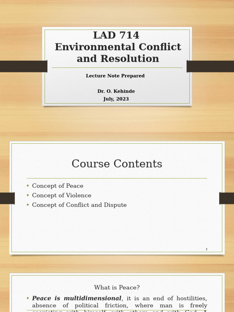 Environmental Conflict Resolution | PDF | Conflict Resolution | Natural ...