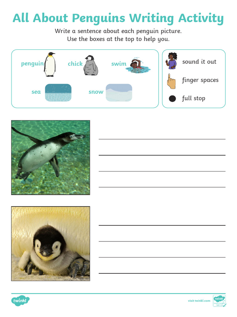 T e 1649754889 All About Penguins Early Writing Activities - Ver - 1 | PDF