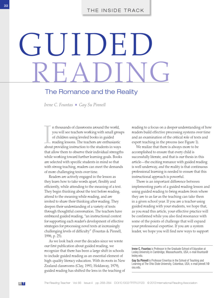 Guided Reading: Insights and Practices | PDF | Reading Comprehension ...