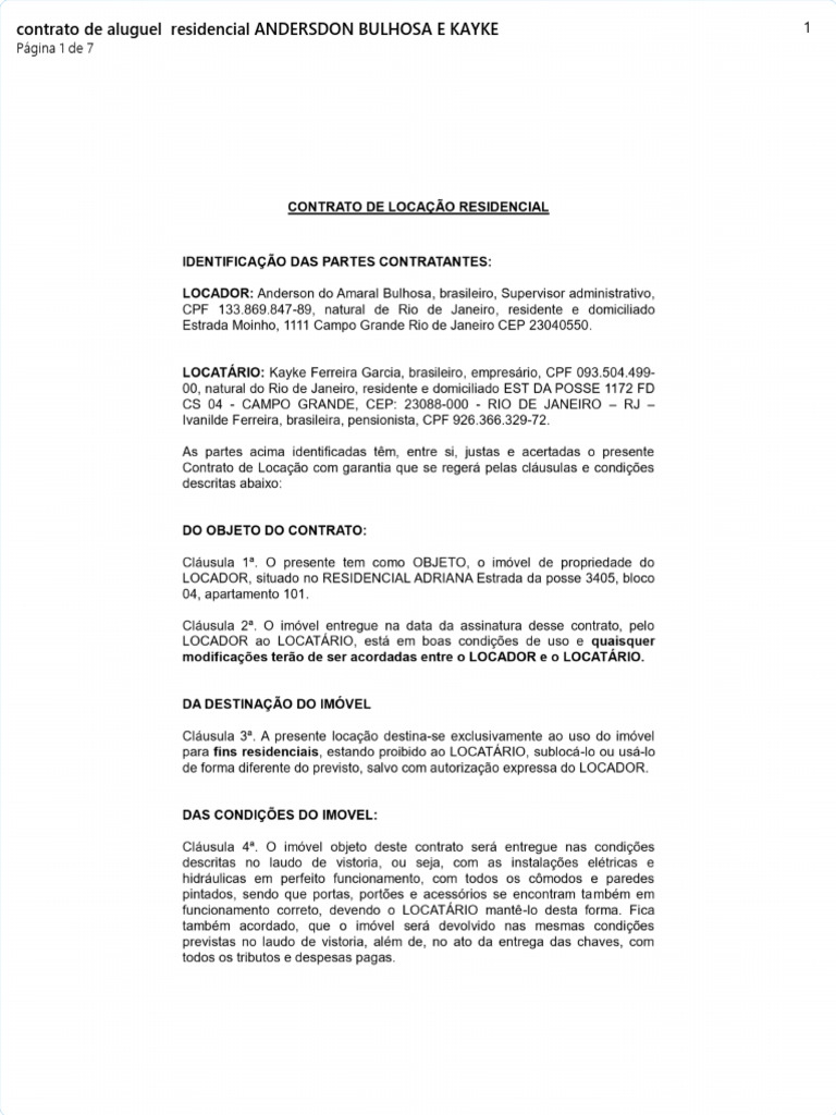Contrato Kayke | PDF
