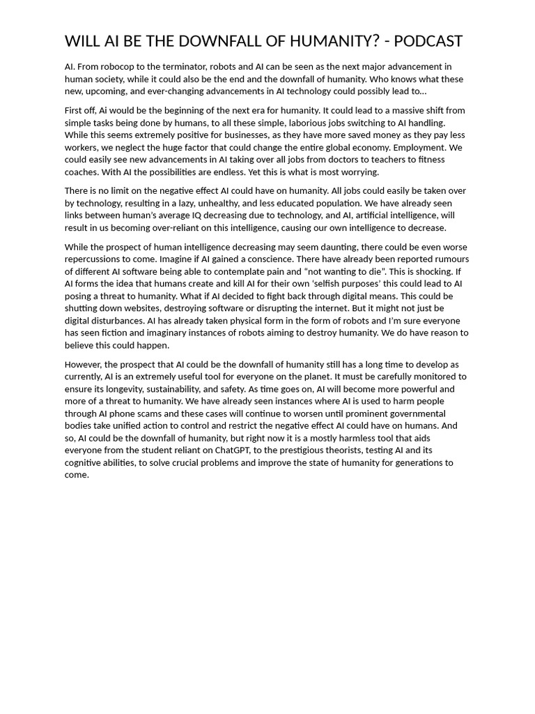 AI podcast | PDF | Artificial Intelligence | Intelligence (AI) & Semantics