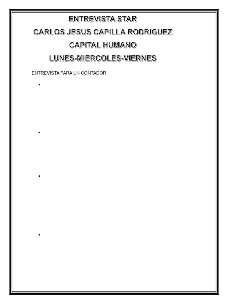 Entrevista Star | PDF