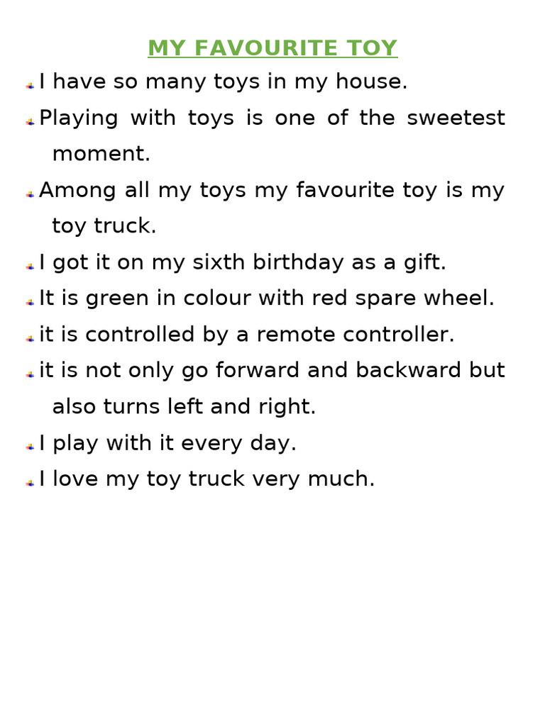 My Favourite Toy | PDF | Cooking, Food & Wine