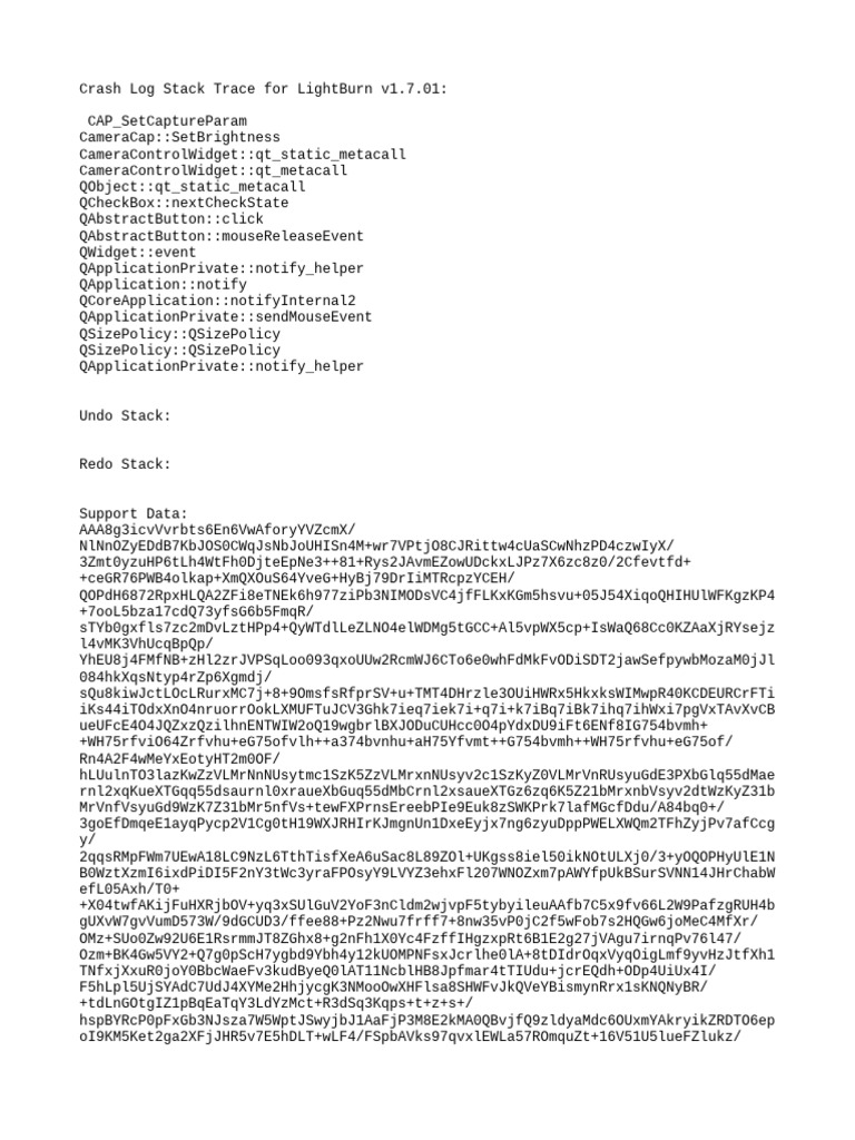 LightBurn Crash Log | PDF | Computers