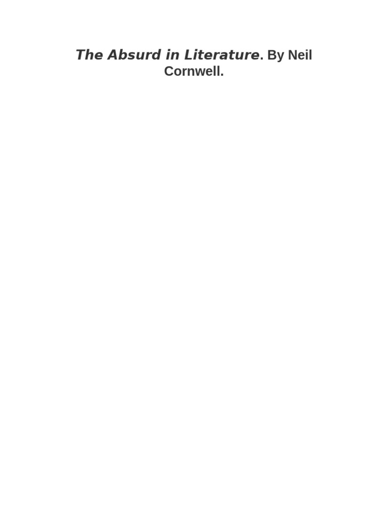 The Absurd in Literature | PDF