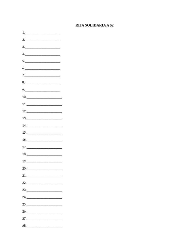 RIFA SOLIDARIA | PDF