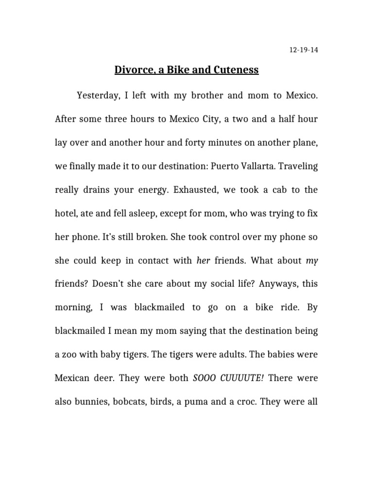 Divorce, A Bike and Cuteness | PDF | Poetry