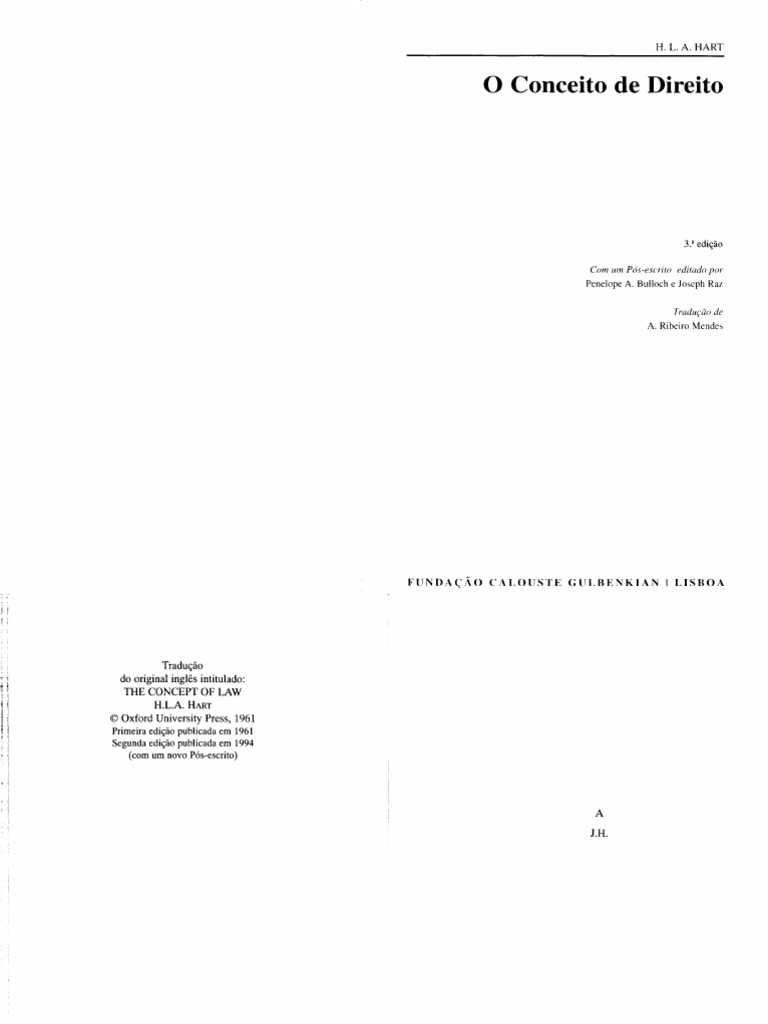 Herbert Hart - O Conceito de Direito | PDF