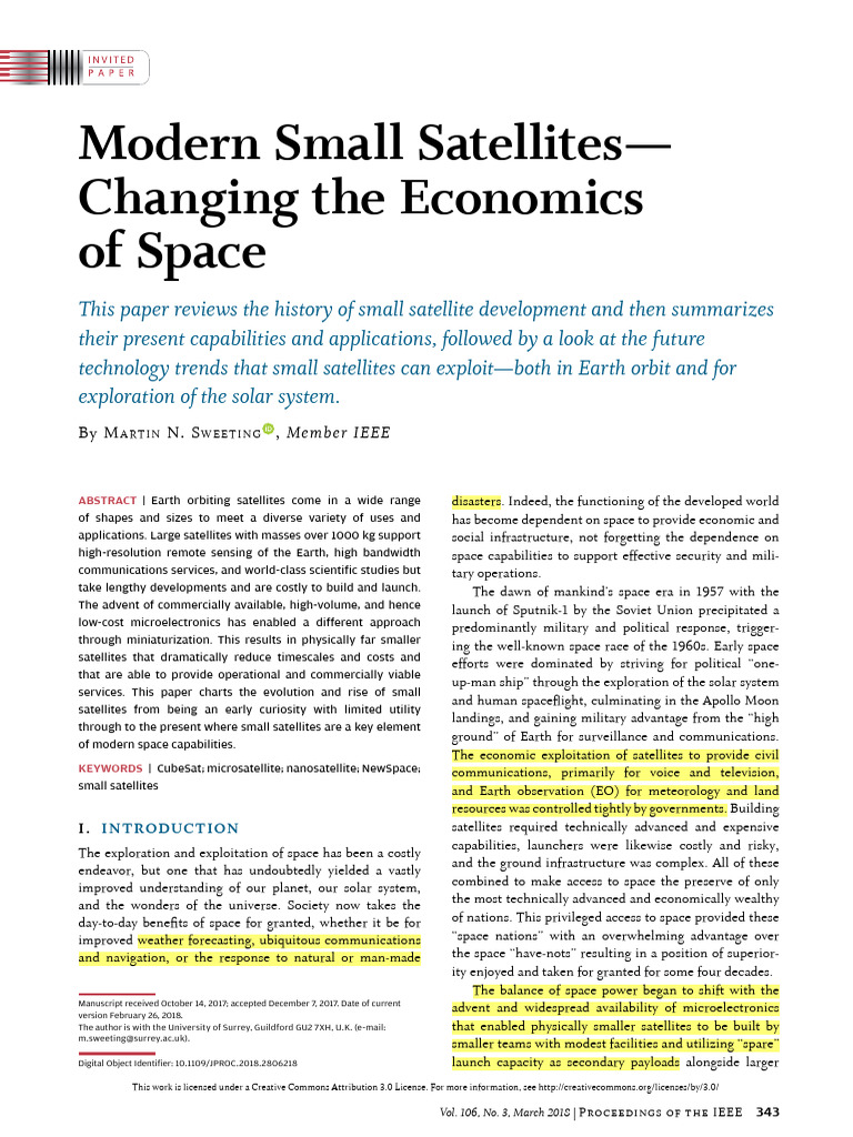 Modern Small Satellites | PDF | Satellite | Launch Vehicle