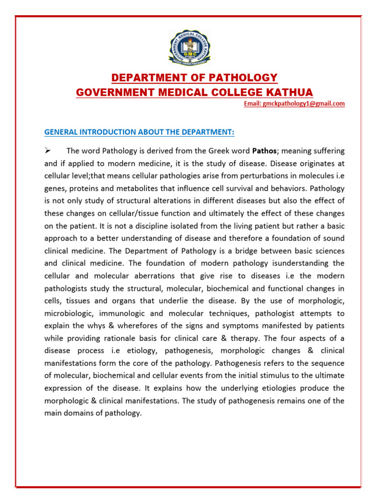PATHOLOGY | PDF | Pathology | Cytopathology