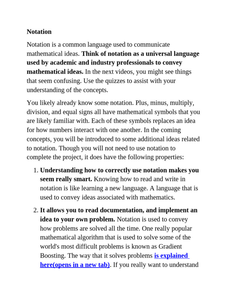 Understanding Mathematical Notation | PDF | Summation | Mean