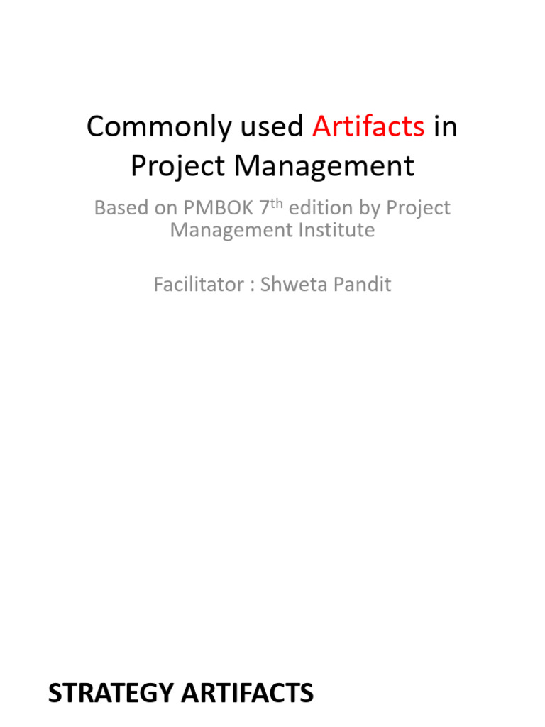 1 - Commonly Used Artifacts | PDF | Project Management | Business