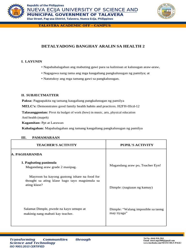 LP Mapeh (Health) | PDF