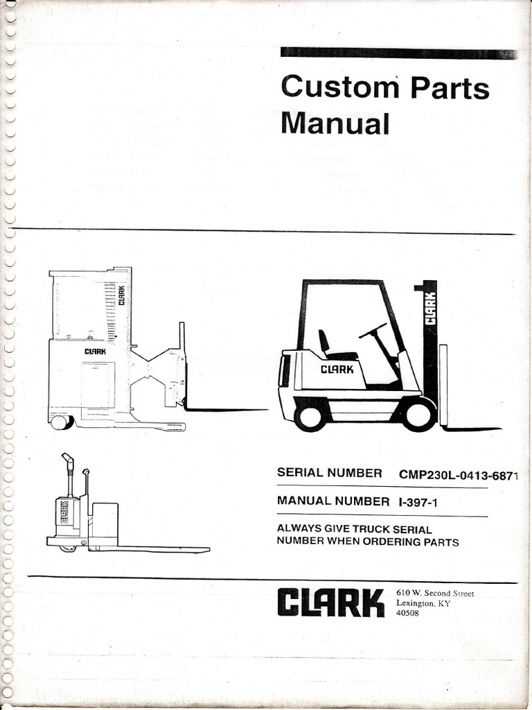 CLARK CMP230L - 0413 - 6871 | PDF | Machines | Vehicle Parts