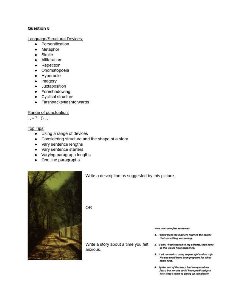 Creative Writing Techniques | PDF