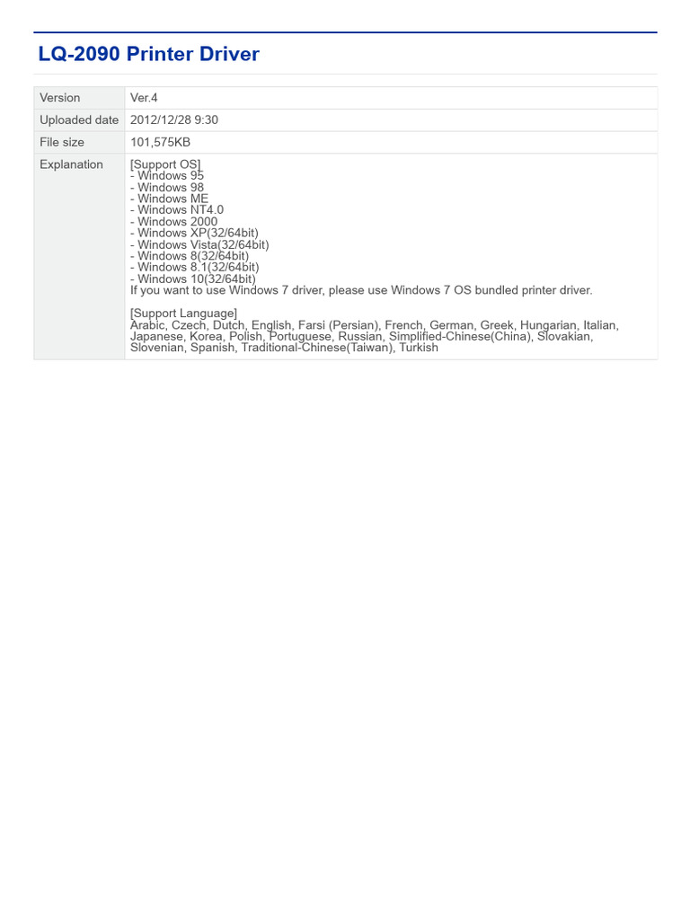 ov_LQ-2090_Drv_Ver4 | PDF