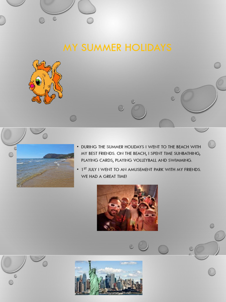 My Summer Holidays | PDF | Travel