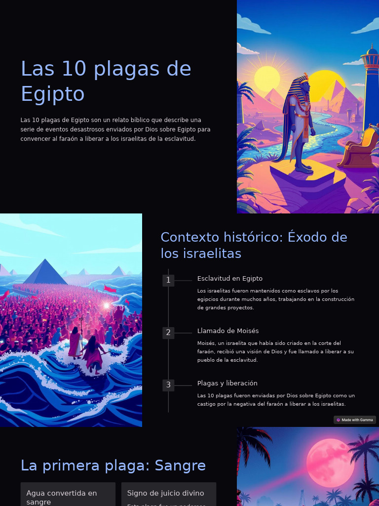 Las 10 Plagas de Egipto: Relato Bíblico | PDF