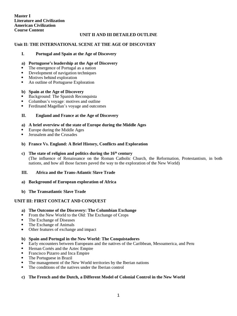 Unit II & III Detailed Outline | PDF