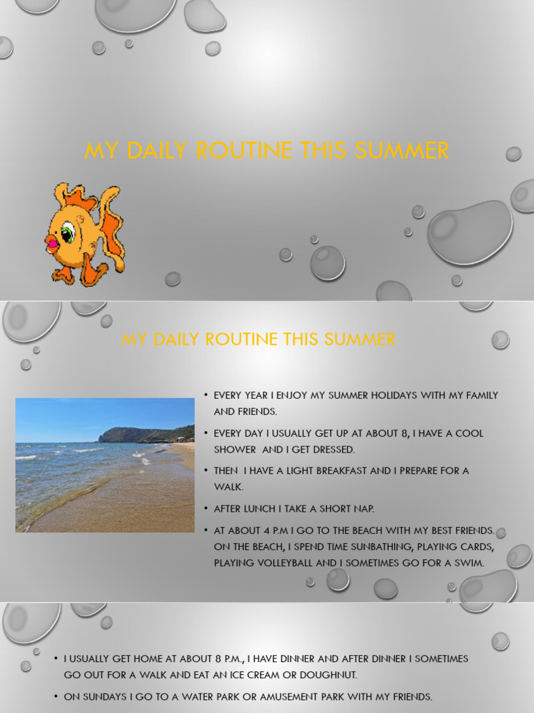Summer Holiday Daily Routine | PDF