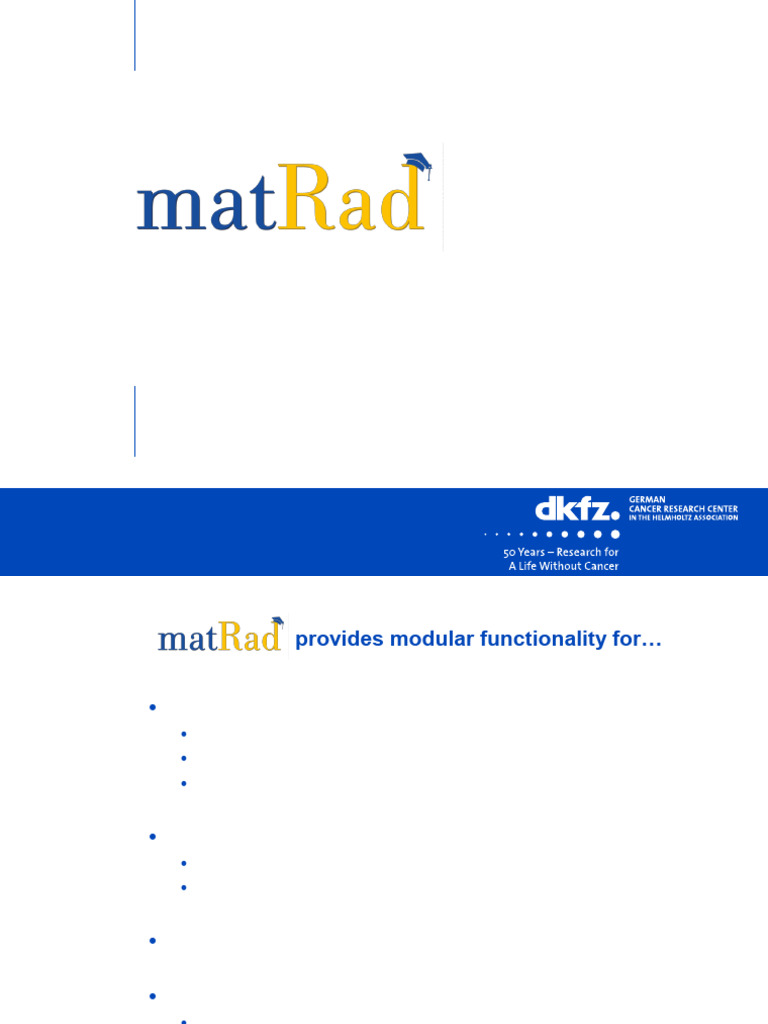 matRad | PDF | Radiation Therapy | Computing