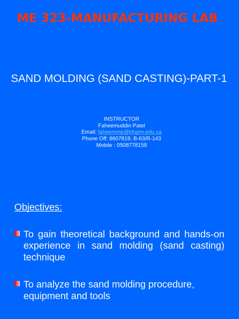 Sand Casting for Engineering Students | PDF | Building Engineering | Metals