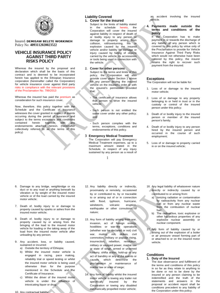 RTA | PDF | Insurance | Vehicle Insurance