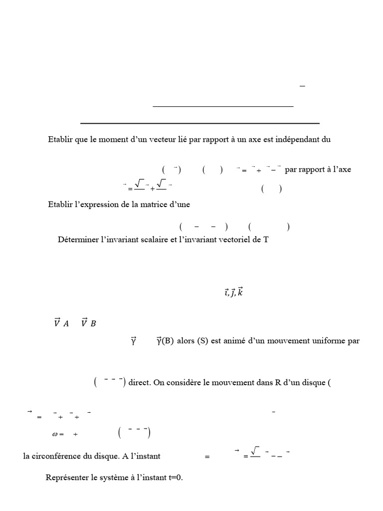 Corrigé de l'exercice PDF | PDF | Rotation | Accélération
