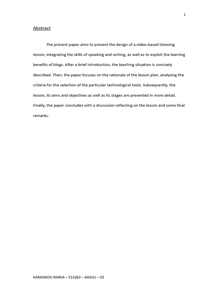 Video-Based EFL Lesson Plan Design | PDF | Learning | English As A ...