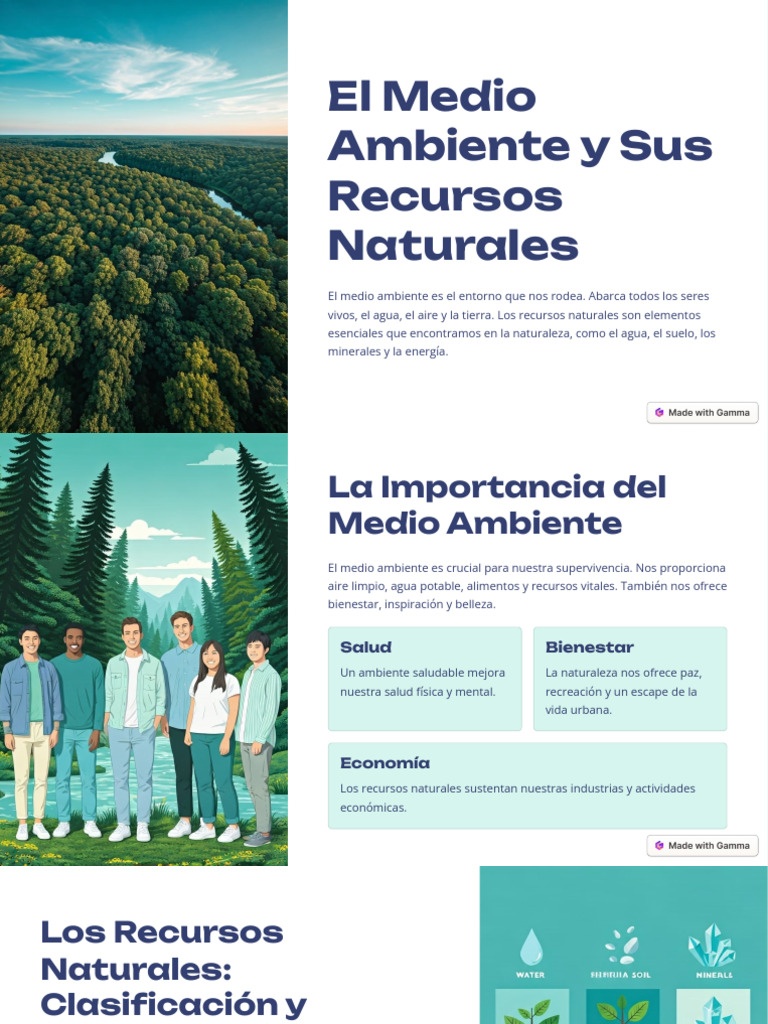El Medio Ambiente y Sus Recursos Naturales | PDF | Sustentabilidad ...