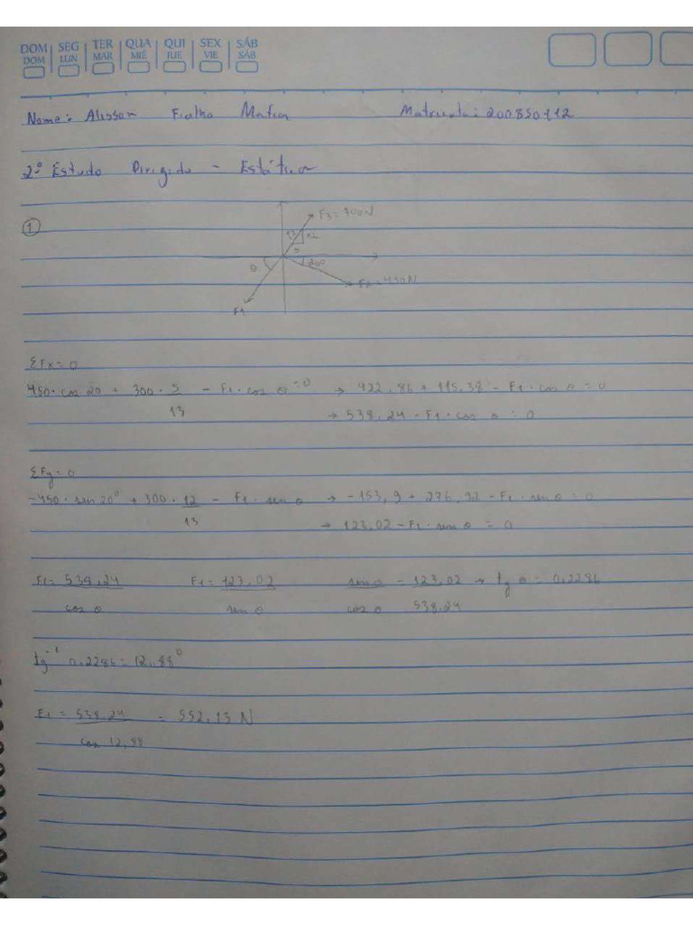 E2 Estática - Alisson | PDF