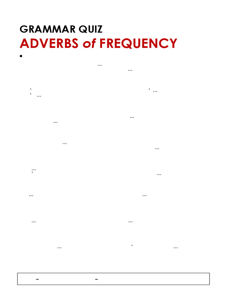 Atg Quiz Adv Freq 1 | PDF | Languages | Foreign Language Studies