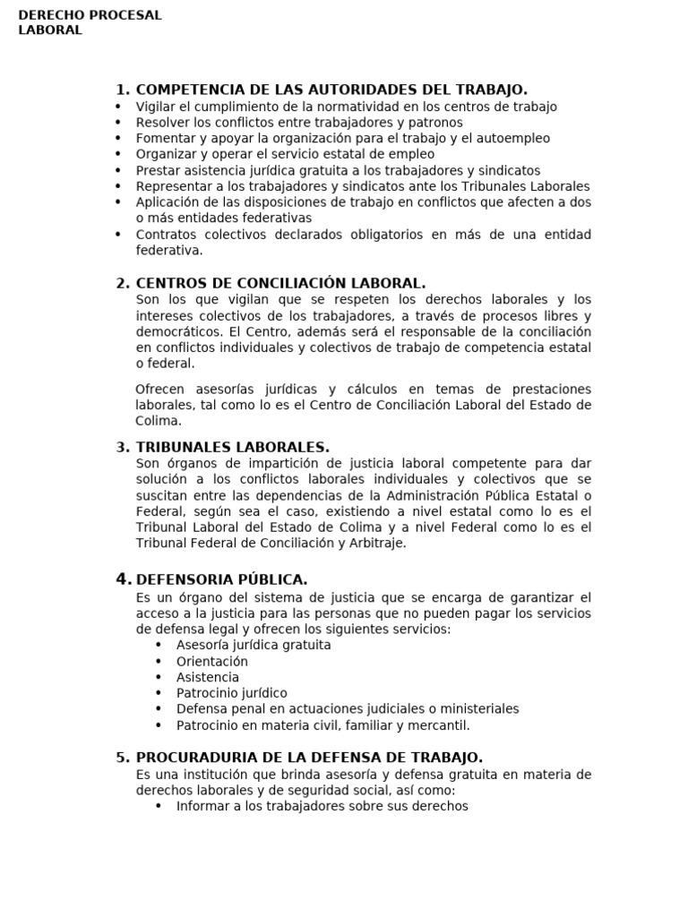 Derecho Procesal Laboral | PDF | Derecho laboral | Ley procesal