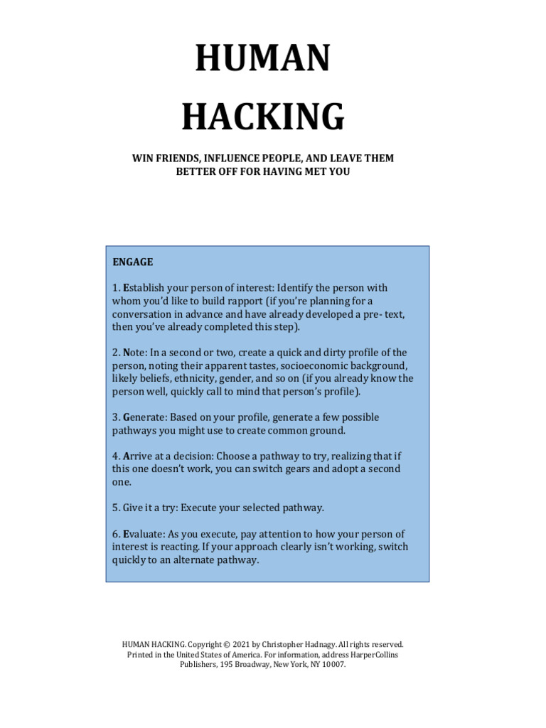 Hacking Humans Engage | PDF | Social Science